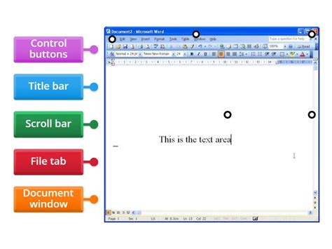 Parts Of Ms Word Window Labelled Diagram