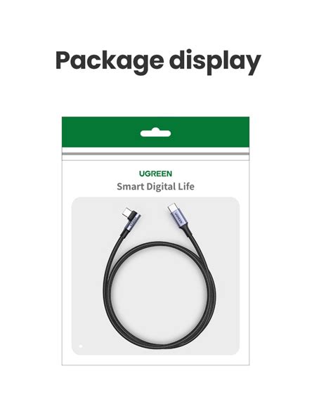 Ugreen 100w60w 5a Usb C To Usb C Cable Right Angle Pd Fast Charge Type