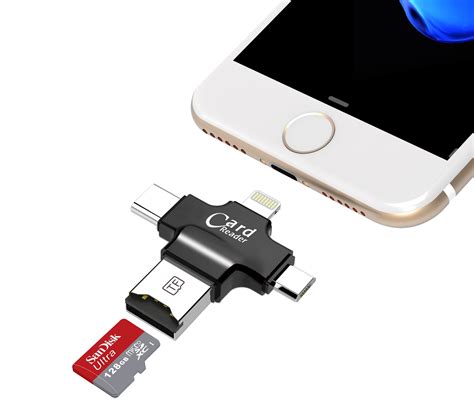 China 4 In 1 Smart Card Reader For IPhone Type C Card Reader For Android OTG Card Reader Support