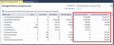 Net Can Debugdiag Generate Reports With Inclusive Size Like Visual