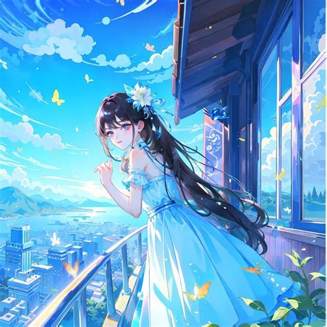 蓝色系女孩 触站