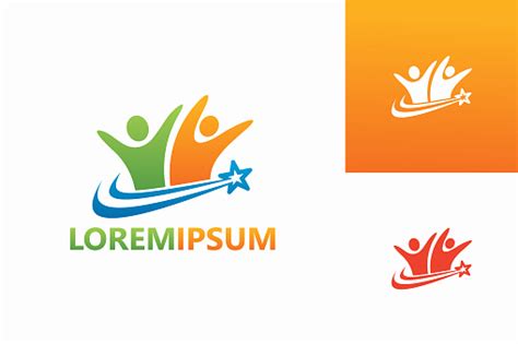 해피 스타 로고 템플릿 디자인 벡터 엠블럼 디자인 컨셉 크리에이티브 심볼 아이콘 로고에 대한 스톡 벡터 아트 및 기타 이미지 로고 사람들 리더십 Istock