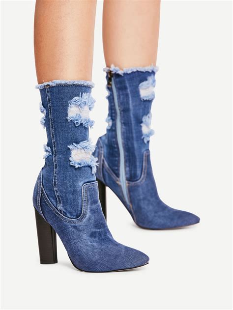 Denim High Boots At Carol Hassel Blog