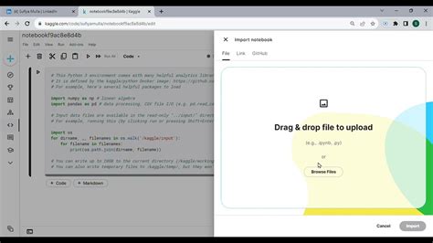 How To Import Your Local Jupyter Notebook Into Kaggle Notebook Youtube