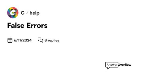 False Errors C