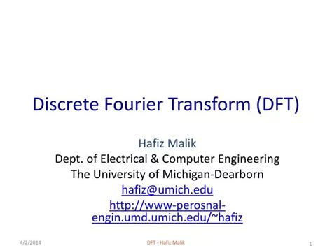 PPT Discrete Fourier Transform DFT PowerPoint Presentation Free Download ID 639254