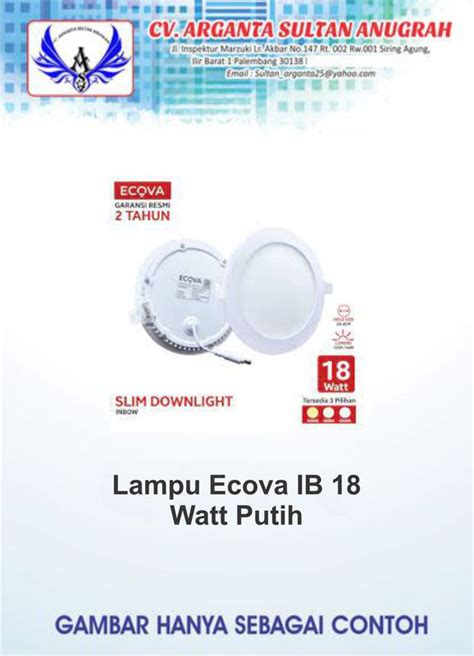 Lampu Ecova Ib Watt Putih
