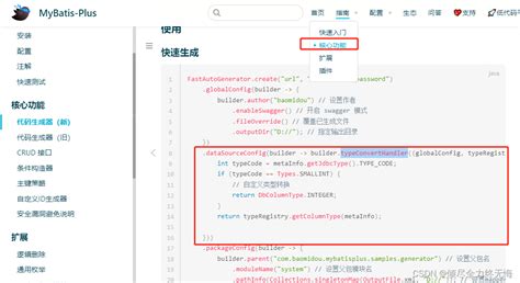 Mybatis Plus新版代码生成器，类型转换处理器itypeconverthandler使用 Csdn博客