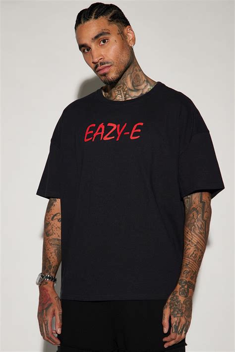 Eazy E Easy Does It Oversized Short Sleeve Tee Black Fashion Nova