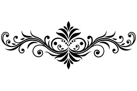 Elegant Black And White Decorative Border Design Stock Vector Illustration Of Symmetrical