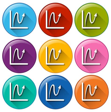 Free Vector Round Buttons With Linear Graphs