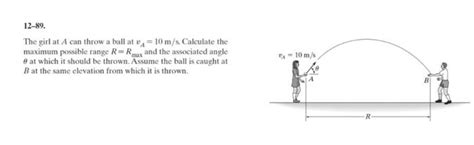 Solved The Girl At A Can Throw A Ball At VA M S Chegg Com