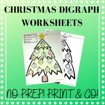 Christmas Digraph Activity Sheets Morning Work By Learning Nook Resources
