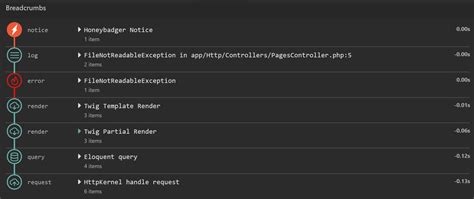Capturing Events With Breadcrumbs Php Honeybadger Documentation
