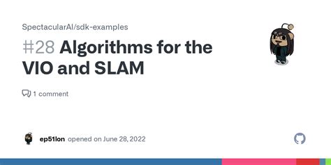 Algorithms For The VIO And SLAM Issue SpectacularAI Sdk Examples GitHub