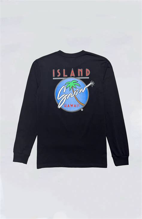Island Snow Hawaii Is Original Logo Premium Heavyweight L S Tee