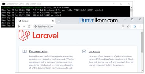 Jalankan Php Artisan Serve Laravel Duniailkom