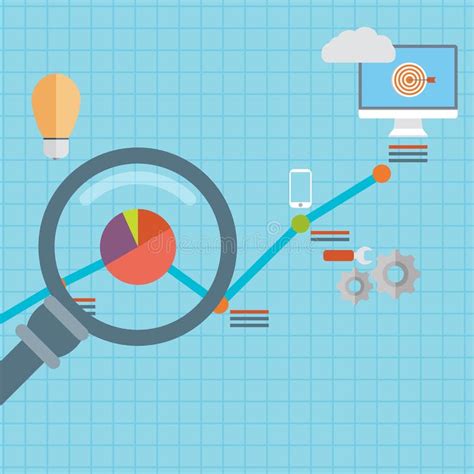 Flat Vector Illustration Of Web Analytics Information And Development Website Statistic Vector
