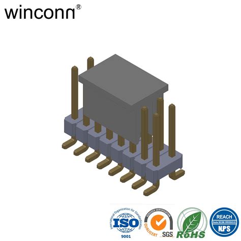 2 20mm Double Row Vertical Smt For Car Headlights For Automotive Pin Header Socket Terminal