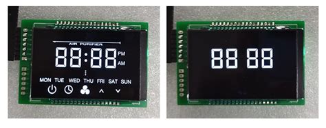 Customized 7 Segment Lcd Display Graphic Negative Display Va Thermostat