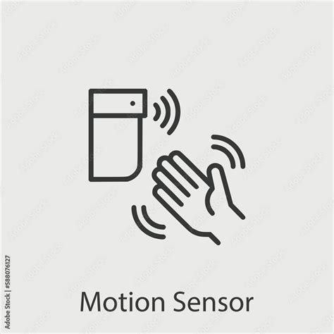 Motion Sensor Icon Vector Icon Editable Stroke Linear Style Sign For Use Web Design And Mobile