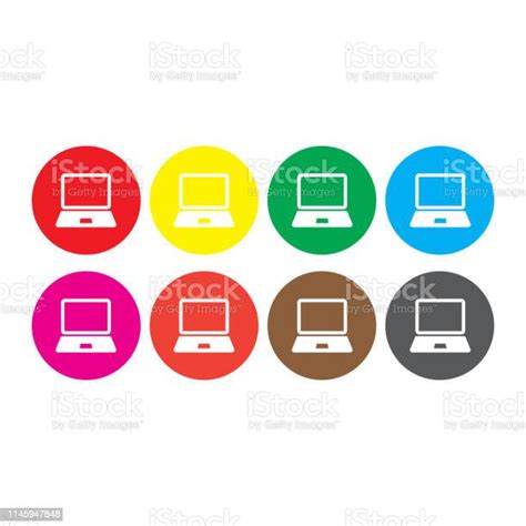 흰색 배경에 고립 된 유행 평면 스타일에서 노트북 아이콘 0명에 대한 스톡 벡터 아트 및 기타 이미지 0명 공란 노트북 Istock