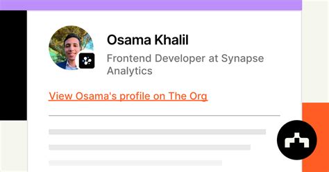 Osama Khalil Frontend Developer At Synapse Analytics The Org
