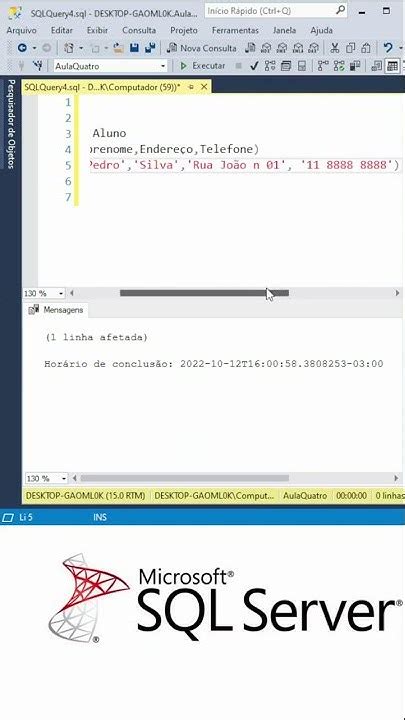 Comando Insert Into Sql Server Shorts Youtube