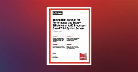 Tuning UEFI Settings For Performance And Energy Efficiency On 2nd Gen And 3rd Gen AMD Processor