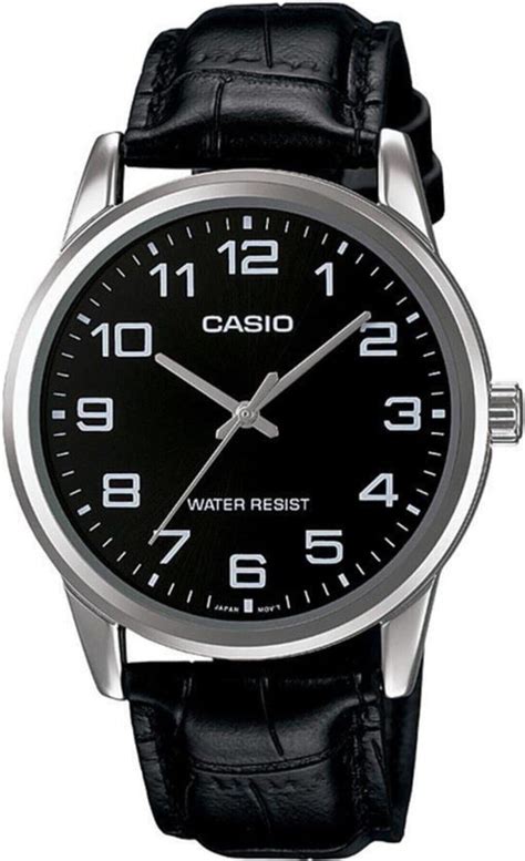 Casio Mtp V001l 1b Analog Quartz Leather Dress Watch For Men Black Buy Online At Best Price