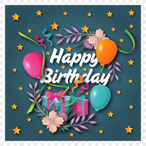 귀여운 생일 인사말 카드 및 일러스트주형행사 Png 일러스트 무료 다운로드 Lovepik