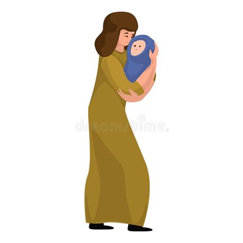 母亲婴孩移居象，动画片样式 向量例证 插画 包括有 婴儿 查出 健康 女性 关心 少许 敲打 131336673