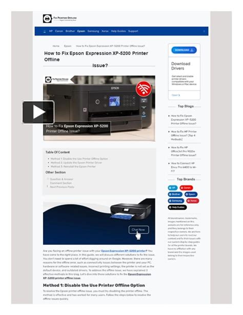 Ppt How To Fix Epson Expression Xp Printer Offline Issue Powerpoint Presentation Free