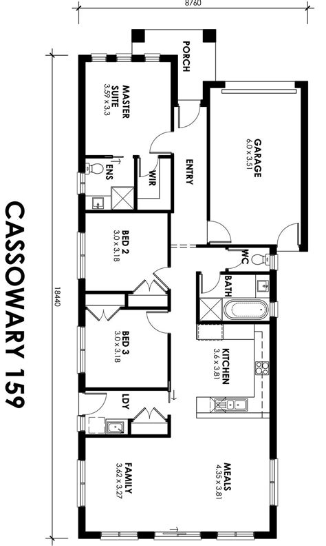 Three Bedroom Bungalow House Plan Shd 2017032