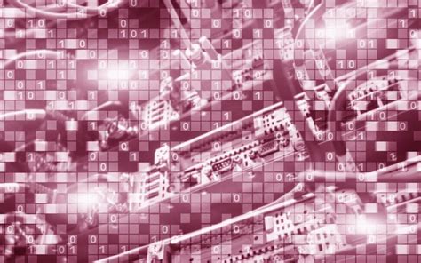 Premium Photo Red Digital Matrix Binary Code Mainframe Server Room