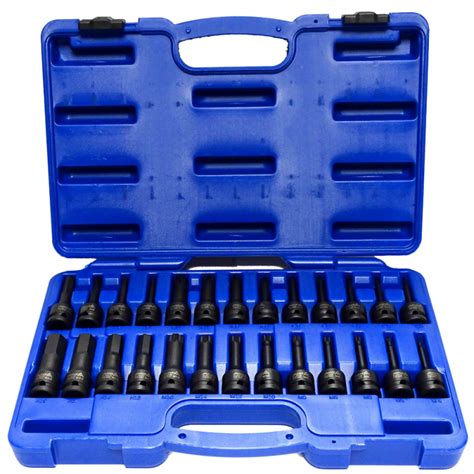 TORX IMBUS XZN HEX klucze udarowe zestaw 26 szt. 1/2' ASTA