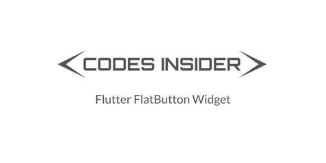 Flutter Flatbutton Widget In Detail Rflutterdev