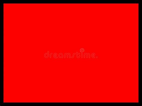 Solid Blank Empty Red Rectangle Screen Abstract With Black Outline