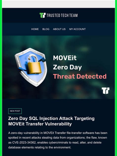 Trusted Tech Team Zero Day Sql Injection Attack Targeting Moveit