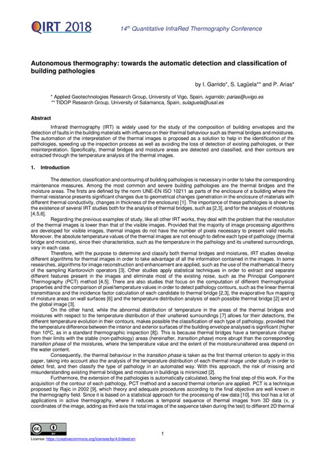 Pdf Autonomous Thermography Towards The Automatic Detection And Classification Of Building