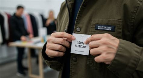 A Sustainable Fashion Statement With A Recycled Label Adorning A