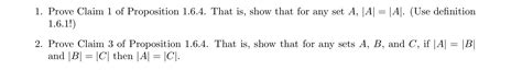 1 prove claim 1 of proposition 1 6 4 that is show