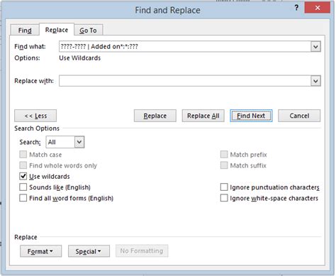Ms Word Replaceremove Multiple Lines Starting With Same Pattern