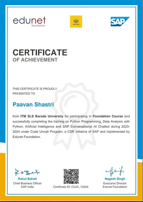 Paavan Shastri On Linkedin Dataanalysis Python Artificialintelligence Sap Chatbot