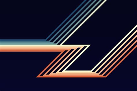 Premium Vector Abstract Simple Colorful Striped Lines In Retro Style