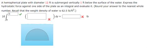 Solved A Hemispherical Plate With Diameter 12 Ft Is