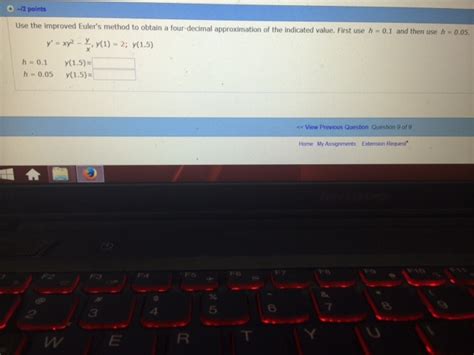 solved use the improved euler s method to obtain a