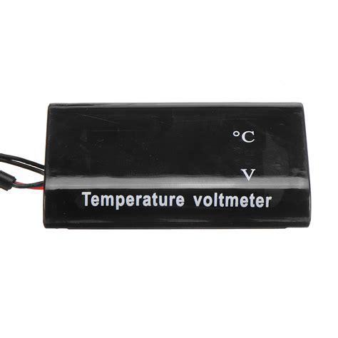 Deek Robot DC V LED Digital Voltmeter Thermometer Inch Dual Displa Voltage Temperature