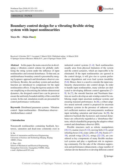 Boundary Control Design For A Vibrating Flexible String System With
