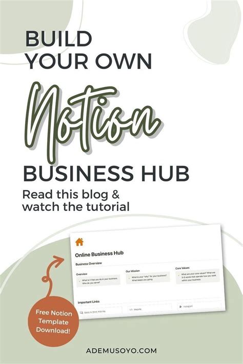 quick and easy step by step tutorial how to build a notion business hub in 2024 online business